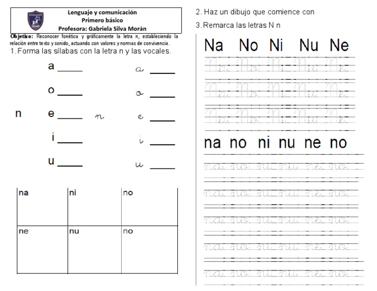 Silabas Na Ne Ni No Nu | PDF
