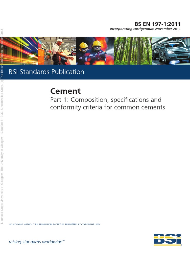 Cement: BSI Standards Publication | Download Free PDF | Cement | Concrete
