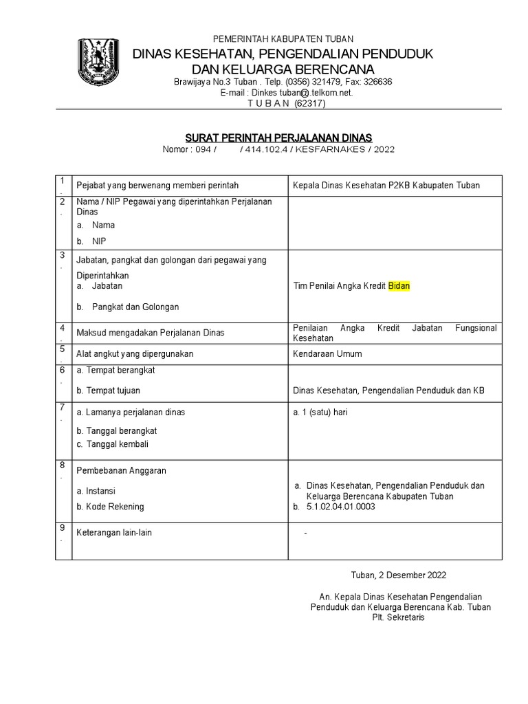 Format SPPD - PAK | PDF