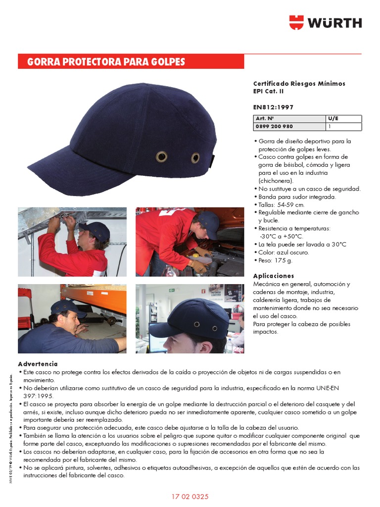 Gorra Protectora para Golpes | PDF | Casco