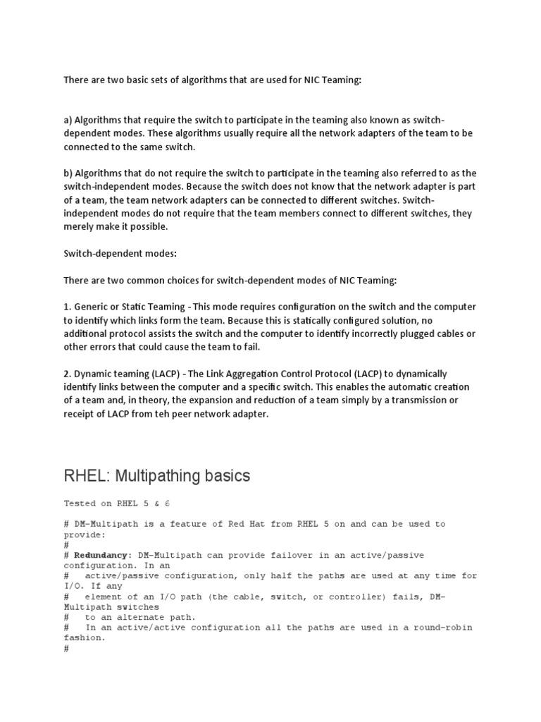 RHEL Multipathing Basics | PDF | Computing | Operating System Technology