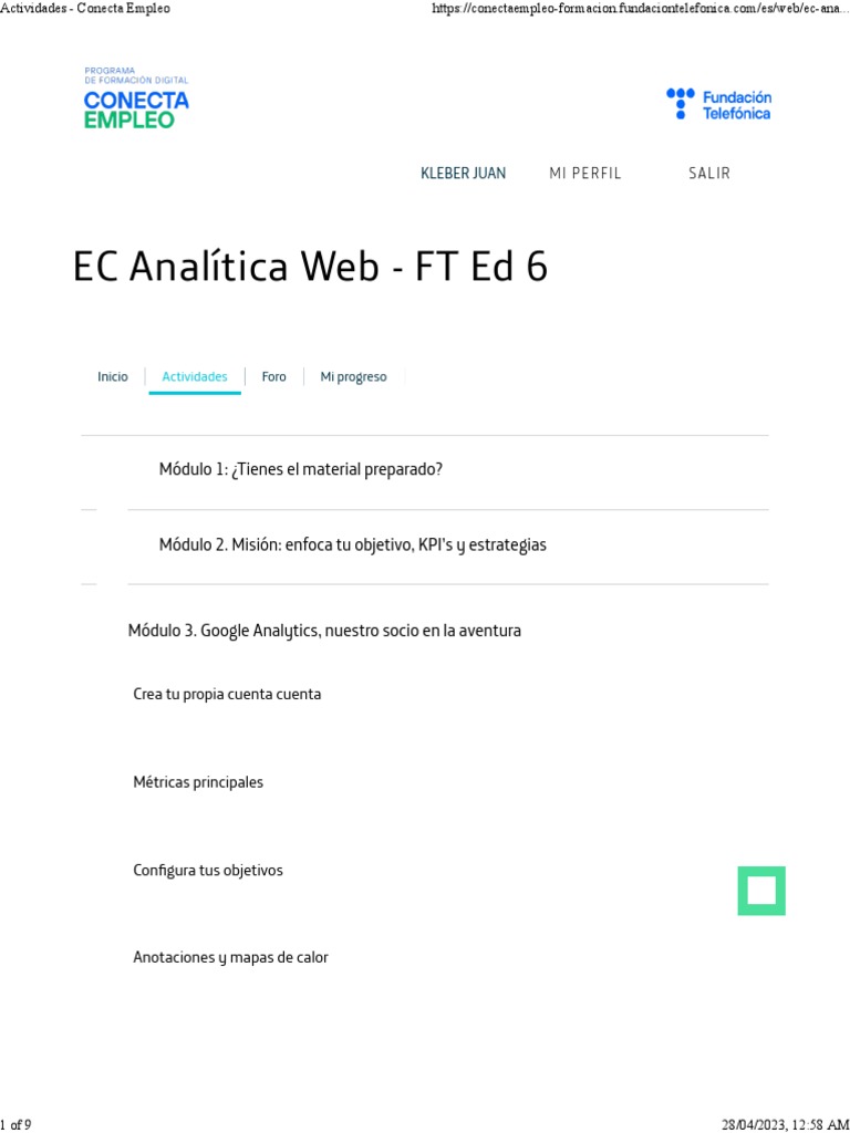 Actividades3 - Conecta Empleo | Descargar gratis PDF | Informática