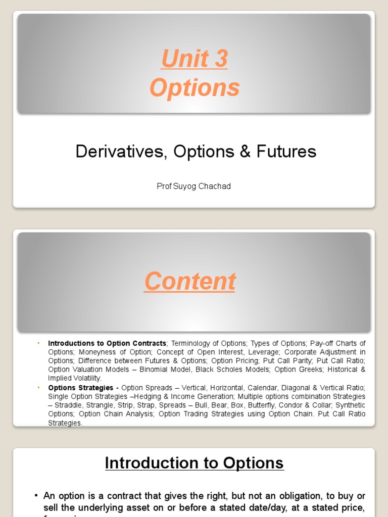 Option - Derivatives | PDF | Greeks (Finance) | Option (Finance)