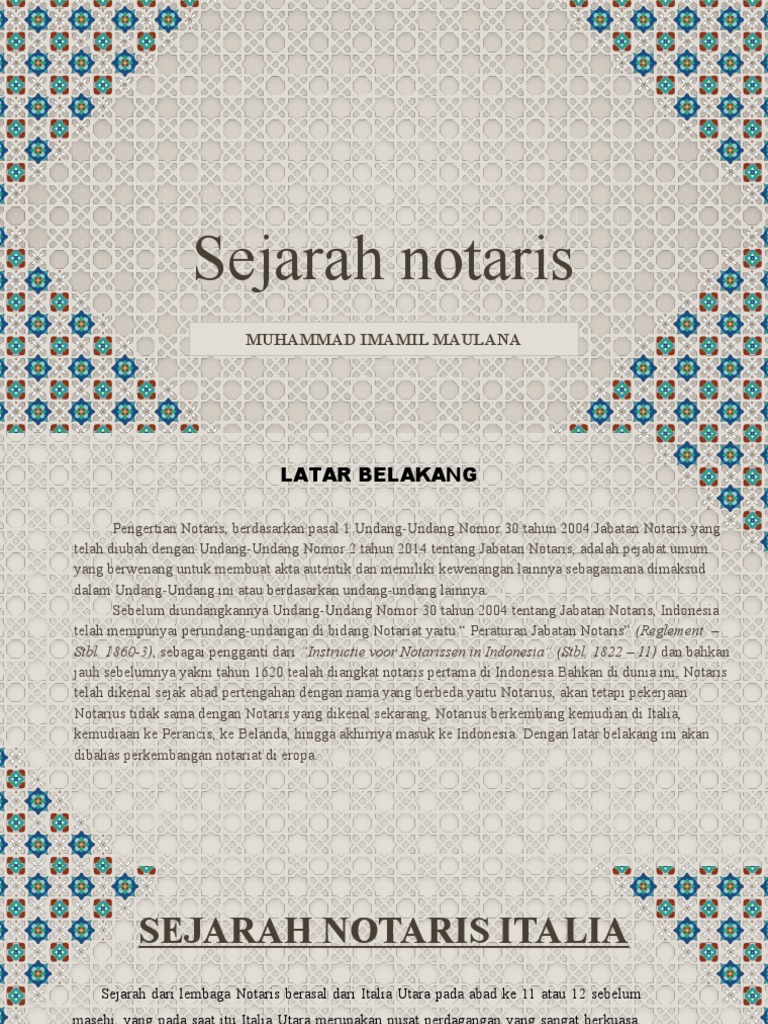 Sejarah Notaris | PDF