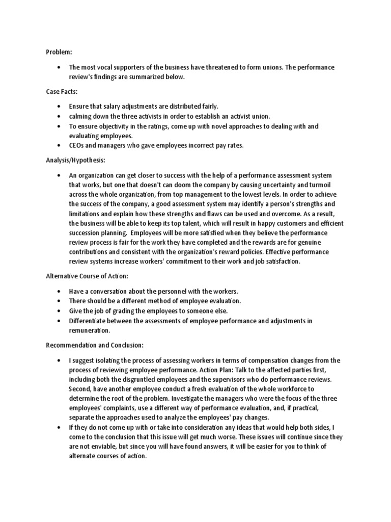 Case Study 2 | PDF | Employment | Performance Appraisal