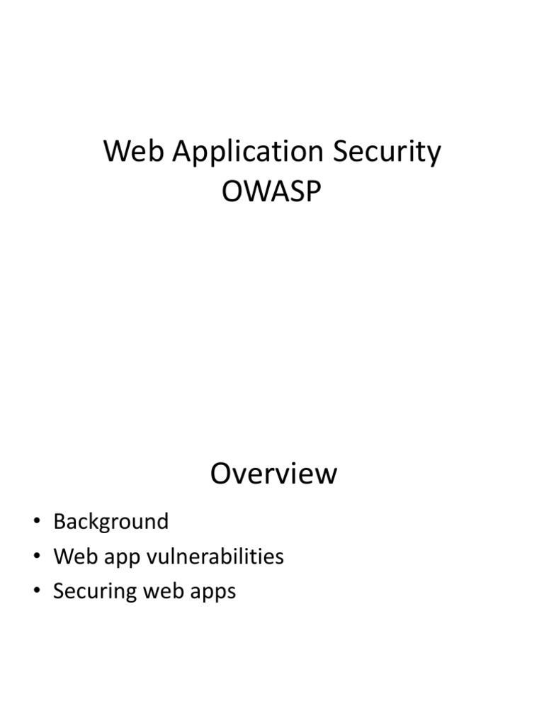 4 1 Web Application Vulnerabilities Owasp Zss Pdf Hypertext Transfer Protocol World