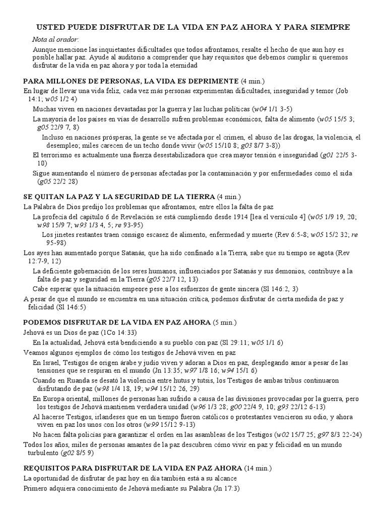 Usted Puede Disfrutar de La Vida en Paz Ahora Y para Siempre | PDF | Paz