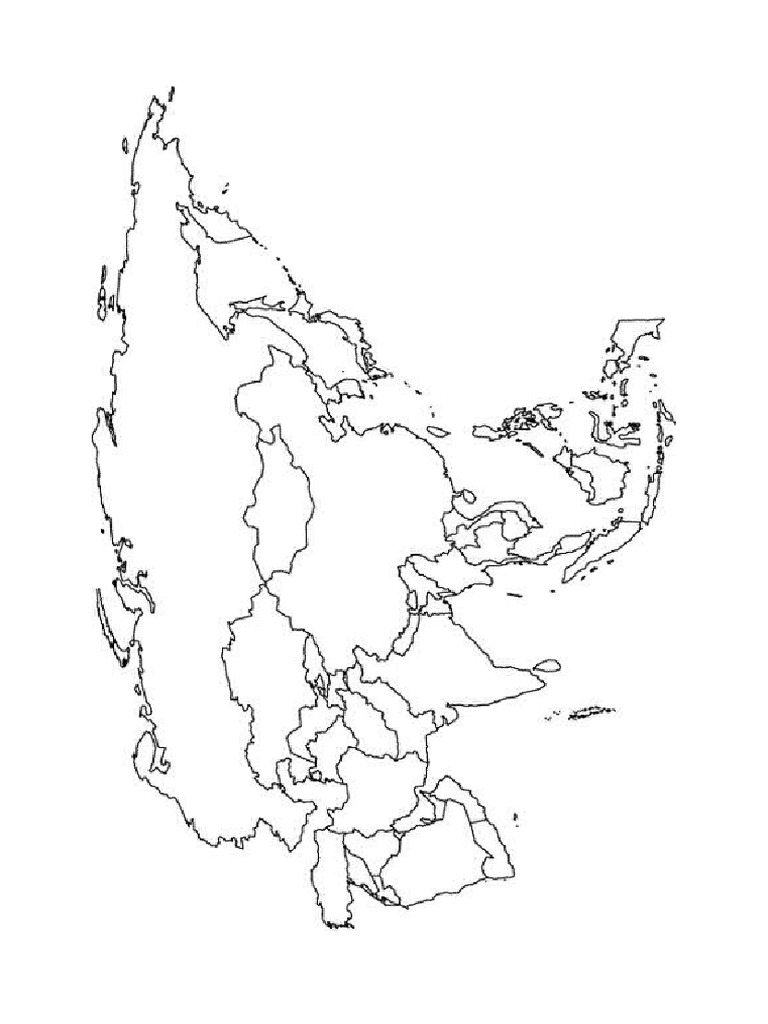 Slepá Mapa Asie | PDF