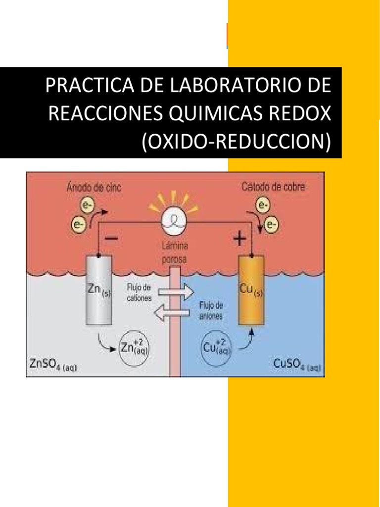 Practica de Laboratorio de Reacciones Quimicas Redox (Oxido-Reduccion) | PDF | Redox | Ácido ...