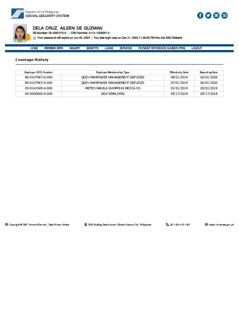 SSS Emp - History | PDF