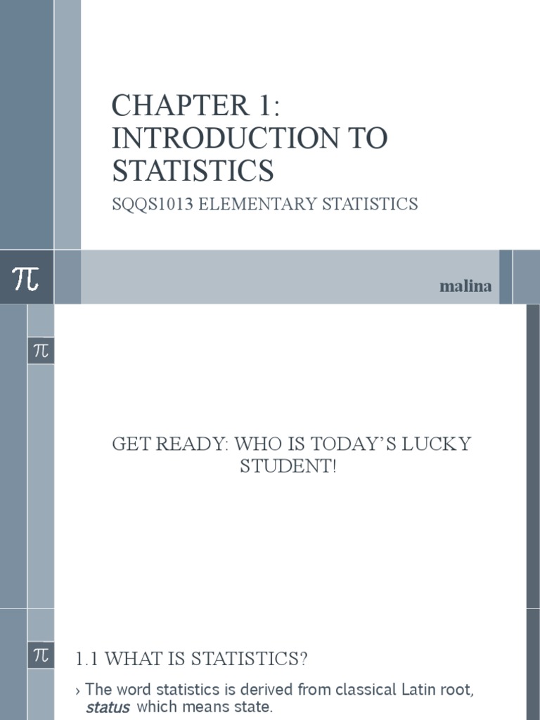 Chapter One | PDF | Statistics | Level Of Measurement