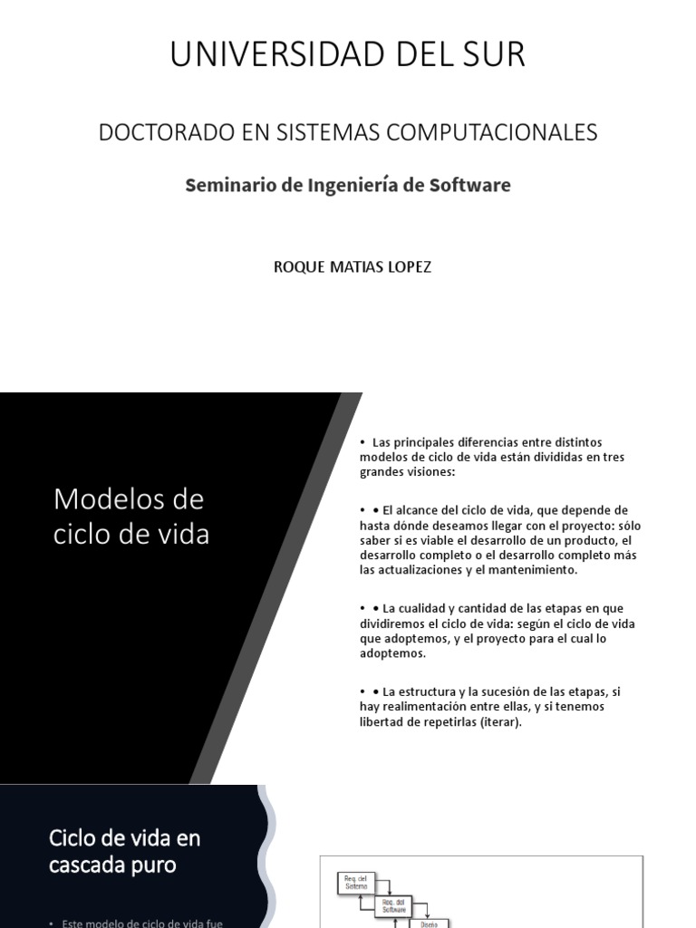 Universidad Del Sur: Doctorado en Sistemas Computacionales | PDF | Software | Ingeniería de software