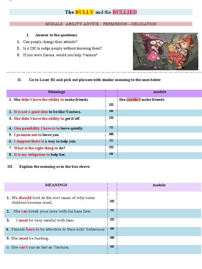 2-A. - ELC II - UNIT 6 MODALS ABILITY OBLIGATION - ADVICE - PERMISSION ... 2-A. - ELC II - UNIT 6 MODALS ABILITY OBLIGATION - ADVICE - PERMISSION ...