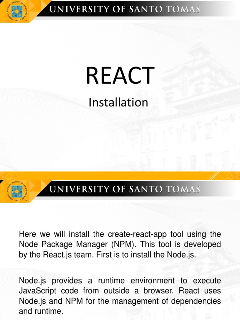React: Installation | PDF | Java Script | Software React: Installation | PDF | Java Script | Software