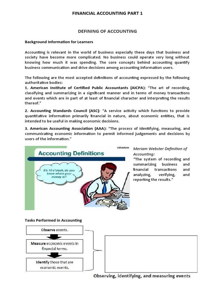 Defining of Accounting | PDF | Business | Accounting