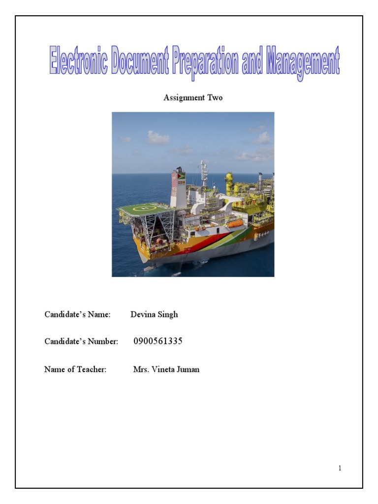 EDPM Assignment 2: Oil & Gas in Guyana | PDF | Economies | Resource ...