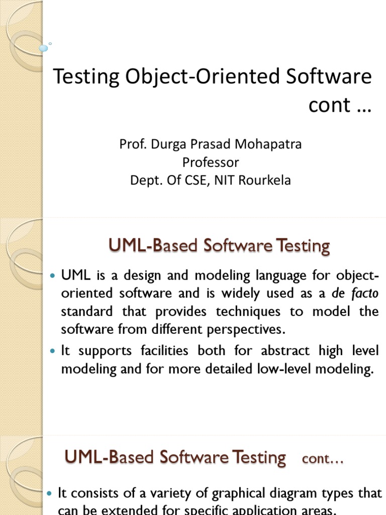 A Comprehensive Guide To Testing Object Oriented Software Using Uml Diagrams And Use Case Models