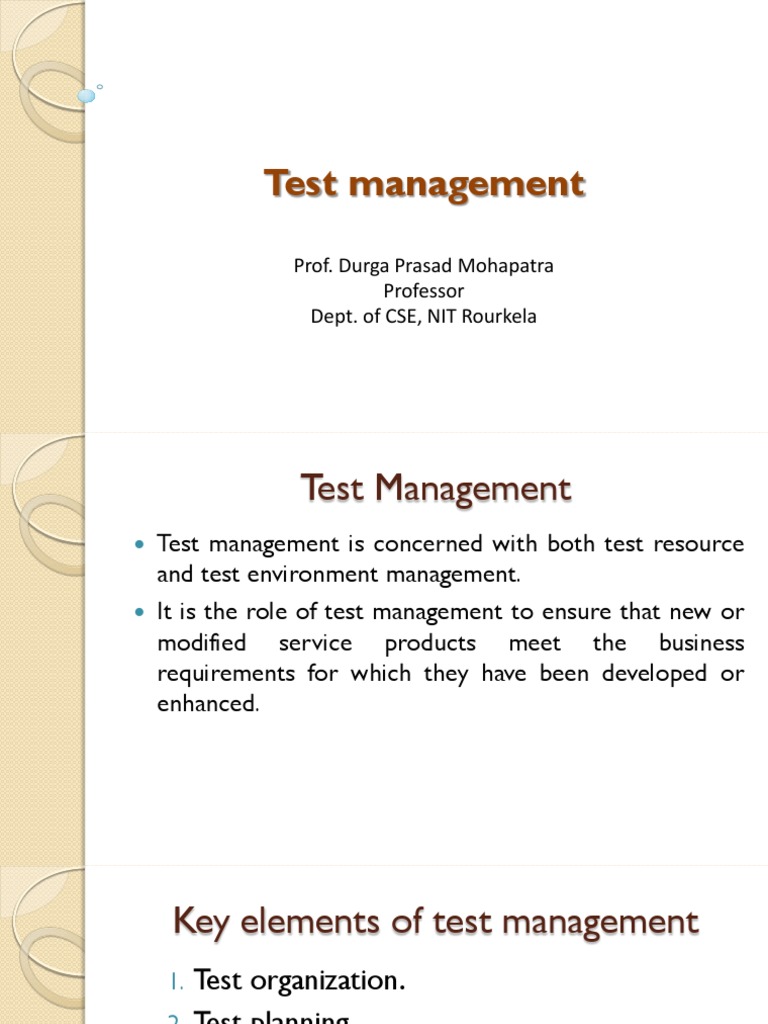 Test Management | PDF | Software Testing | Specification (Technical ...