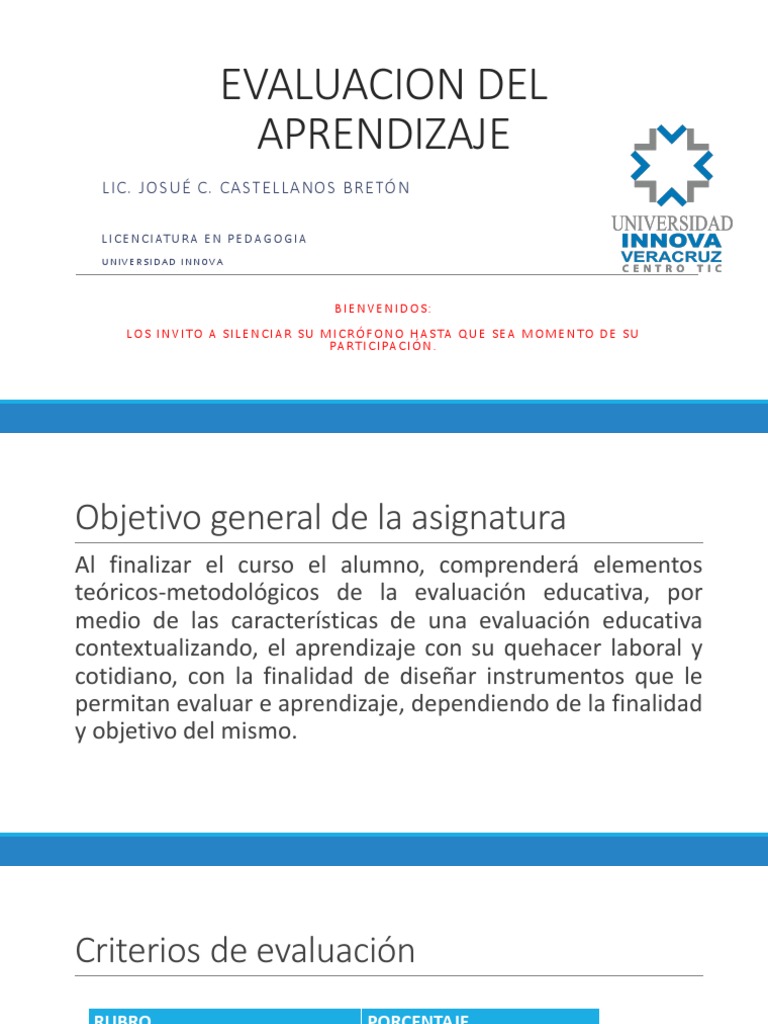 Evaluacion Del Aprendizaje | PDF | Evaluación | Enseñando
