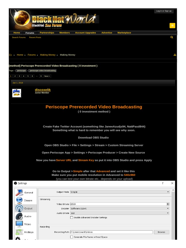 (Method) Periscope Prerecorded Video Broadcasting (0 Investment) Make Money | PDF | Streaming ...