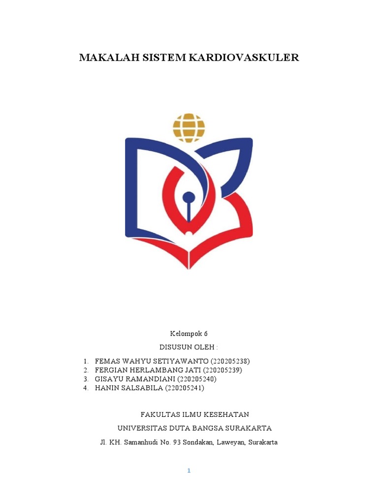 Makalah Sistem Kardiovaskuler Kel 6 | PDF