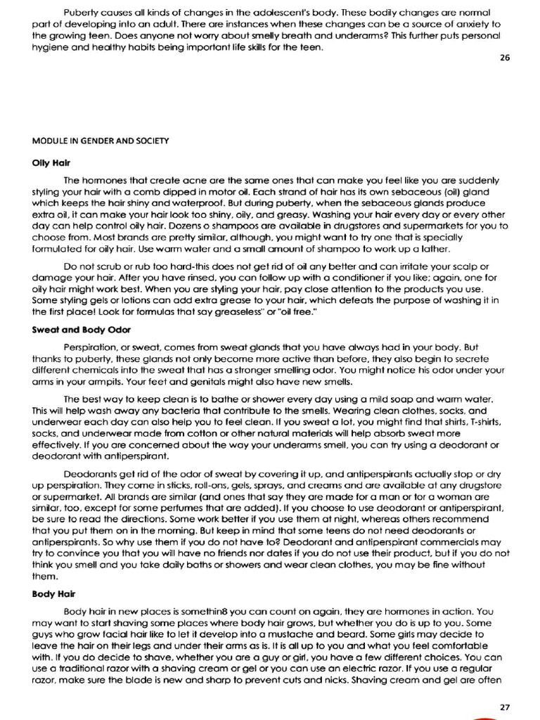 Gensoc Lesson 6 Sexual Health and Hygiene | PDF | Shaving | Oral Hygiene