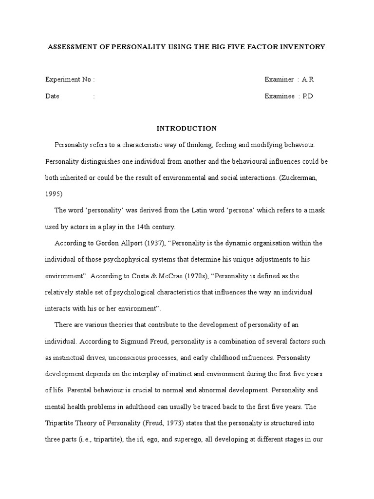 BFFI | PDF | Extraversion And Introversion | Cognitive Science