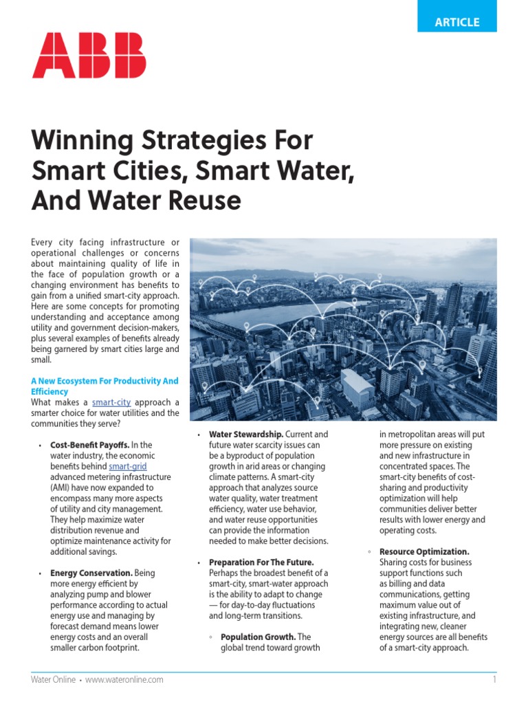 Winning Strategies For Smart Cities, Smart Water, and Water Reuse | PDF ...