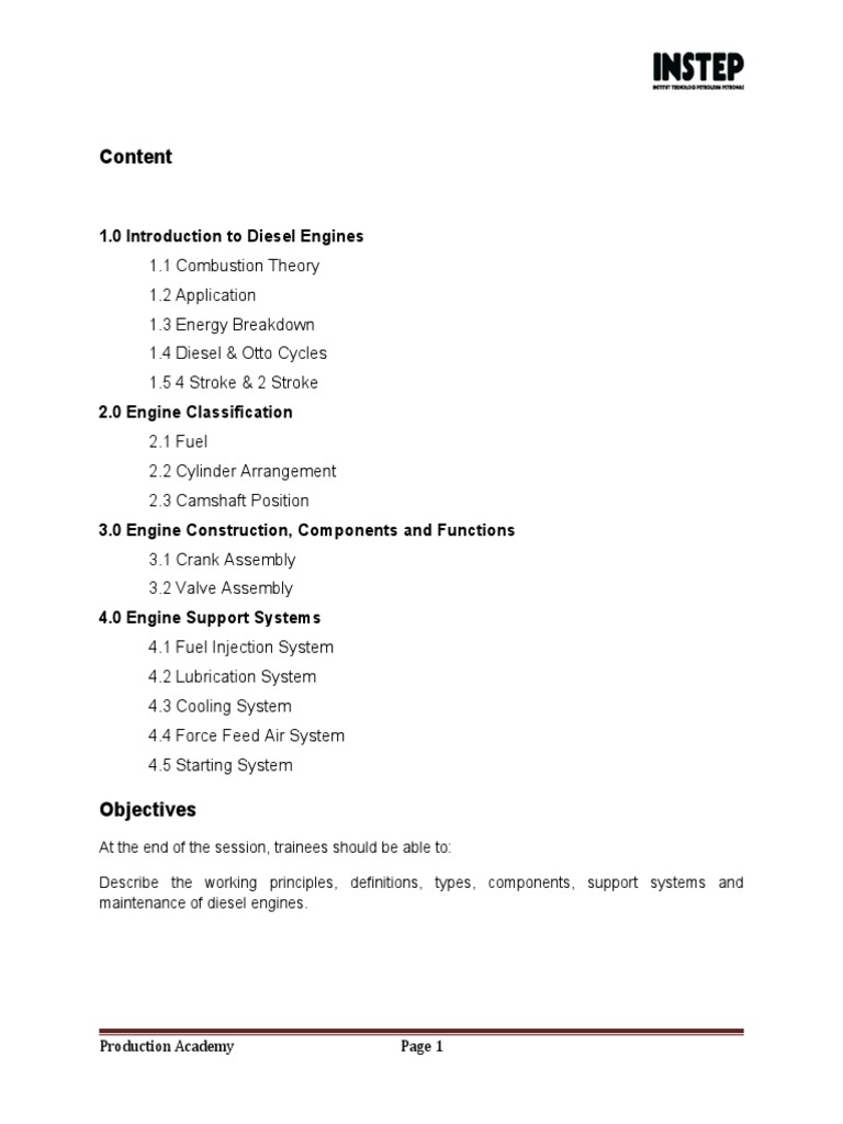 M02 - NOTES Diesel Engine | PDF | Internal Combustion Engine | Diesel ...