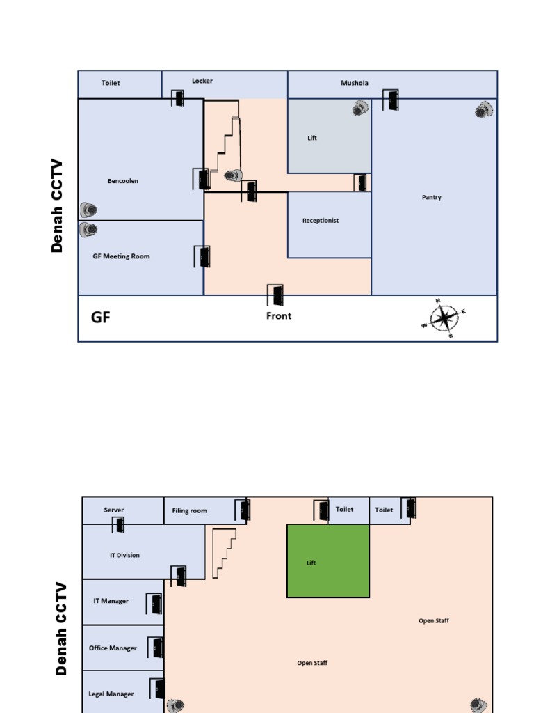 CCTV Layout Plan for Multi-Floor Office | PDF