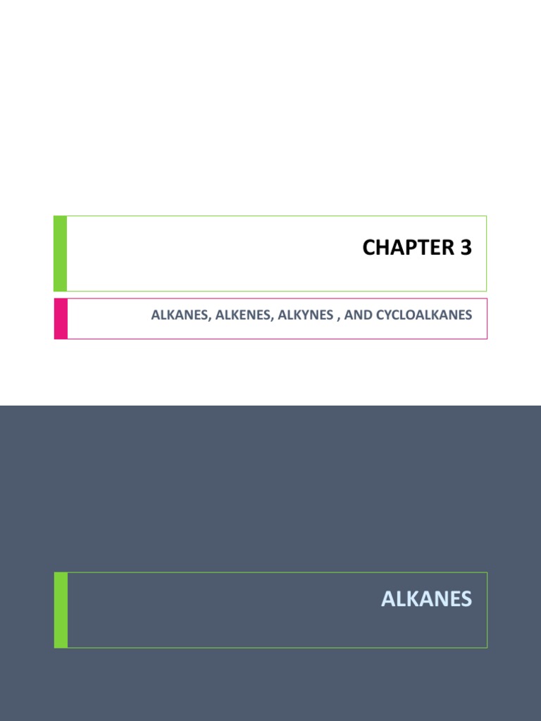 Chapter 3 Alkanes, Cycloalkanes, Alkenes, Alkynes Updated 20222 | PDF | Conformational Isomerism ...