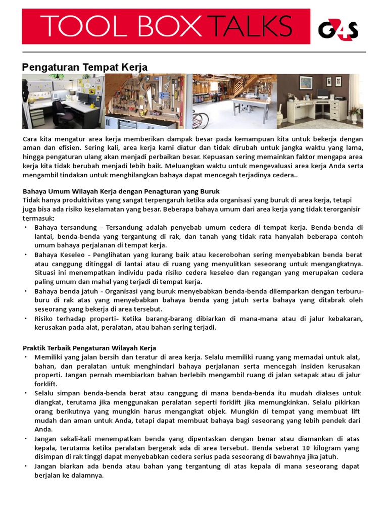 Toolbox Talk April 2023 - Pengaturan Tempat Kerja (Work Area ...