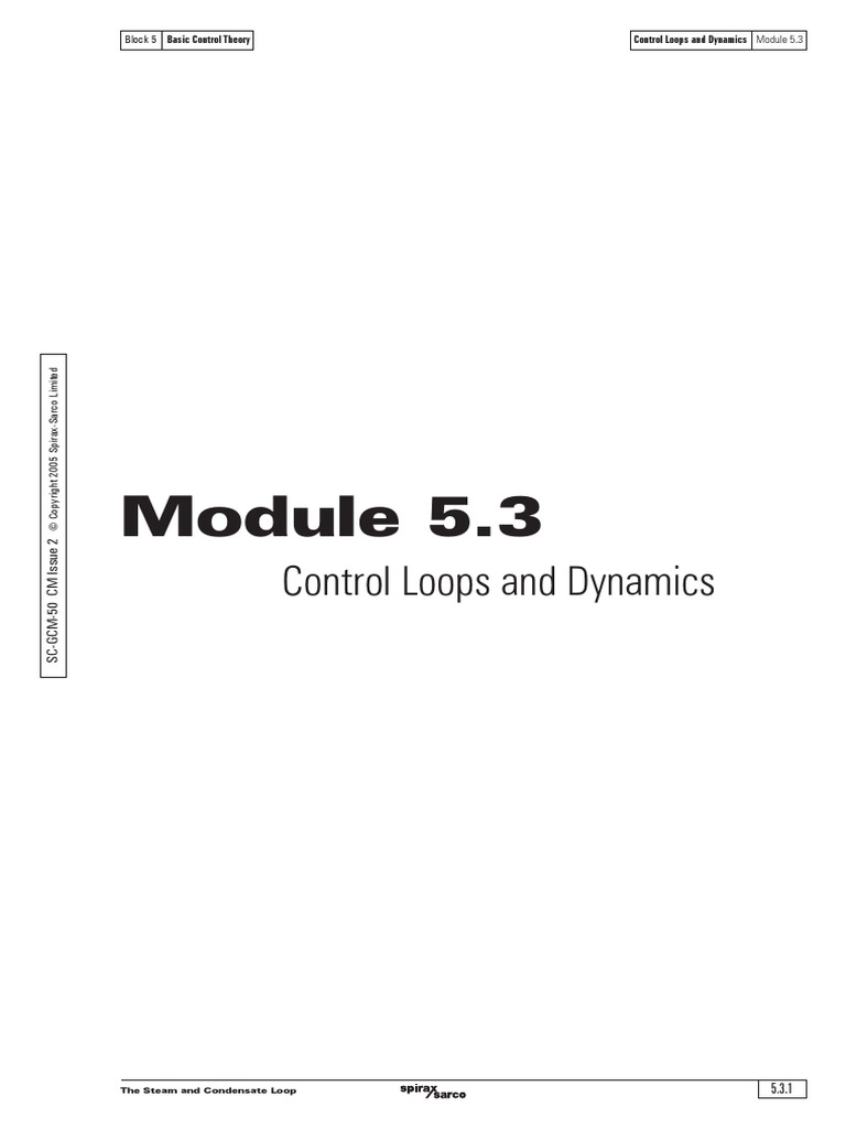 Control Loop and Dynamics | PDF | Control Theory | Control System