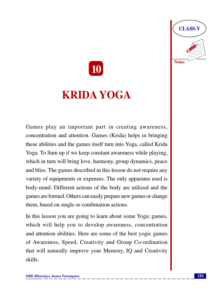 Krida Yoga | PDF | Yoga | Hindu Prayer And Meditation