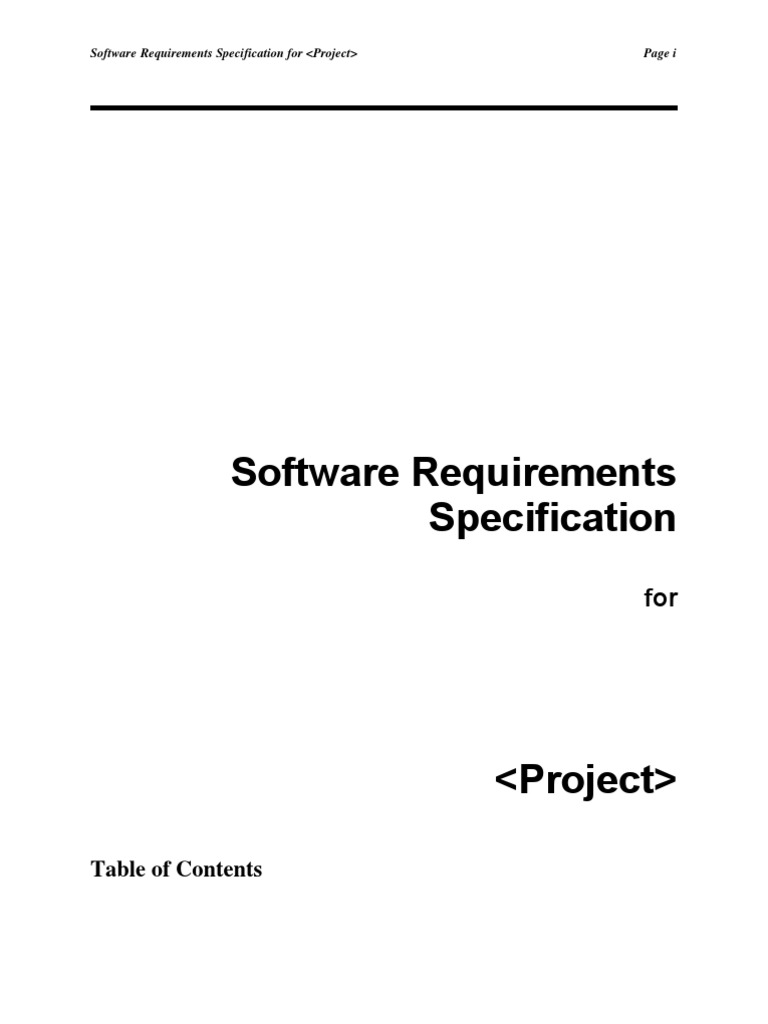 Software Requirements Specification For | Download Free PDF ...