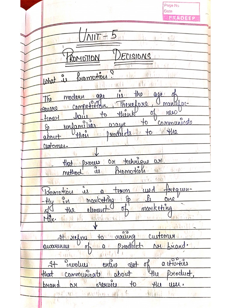 Marketing Management Unit 5 | PDF