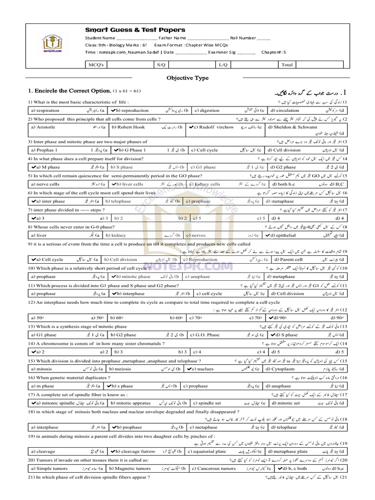 Smart Guess & Test Papers | PDF