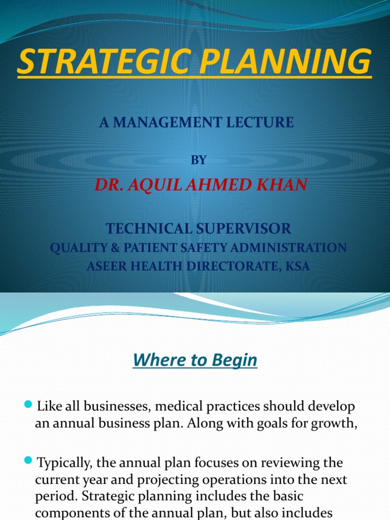 Strategic Planning | PDF | Swot Analysis | Strategic Planning