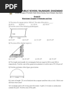Class-7 Worksheet Perimeter and Area | PDF | Teaching Methods & Materials