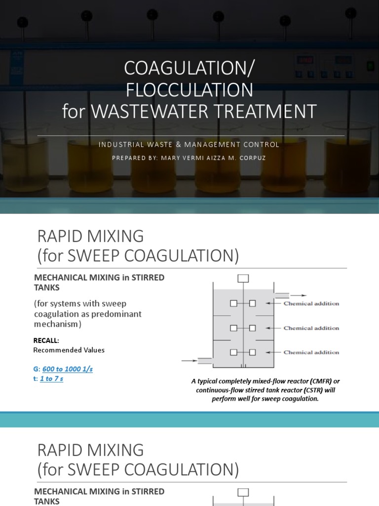 Design and Operational Considerations for Coagulation and Flocculation ...