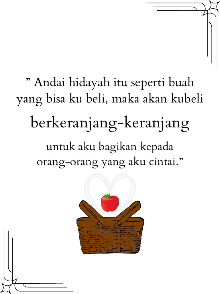 Berkeranjang-Keranjang: " Andai Hidayah Itu Seperti Buah Yang Bisa Ku ...