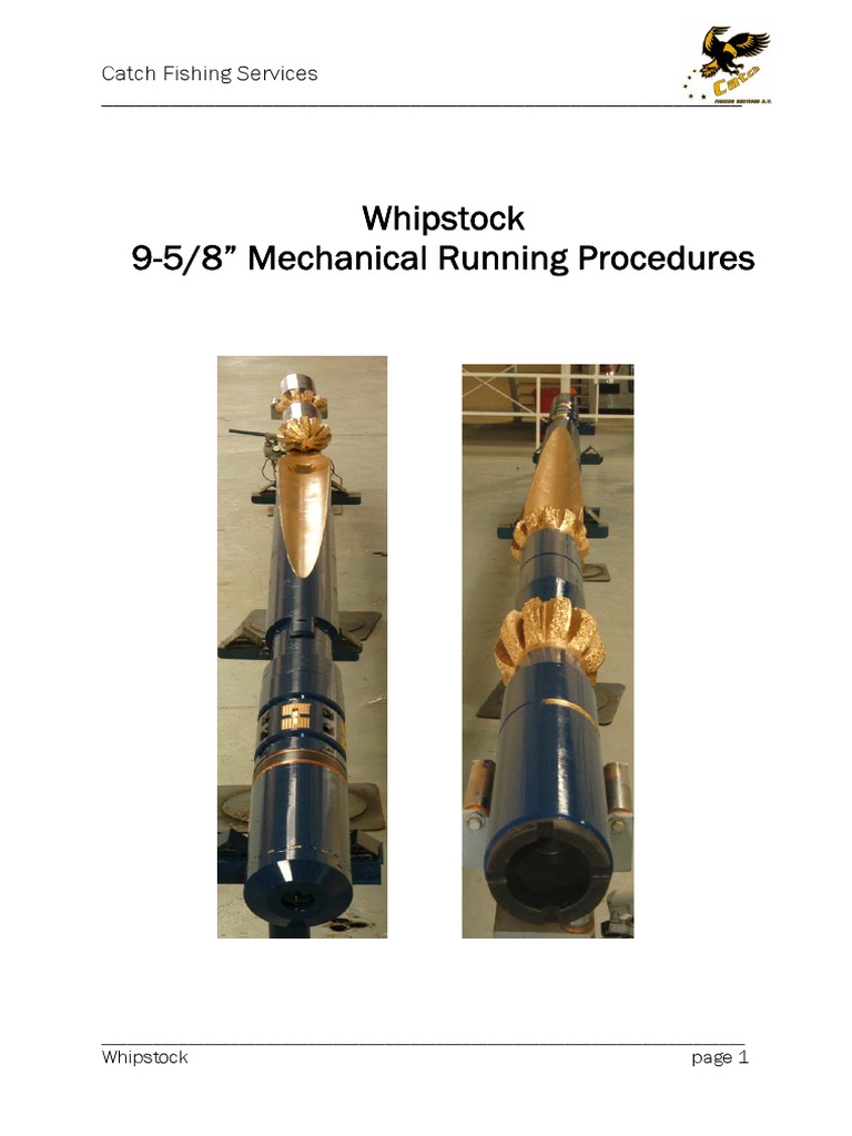 Whipstock 9.625 Mechanical Running Procedures | PDF | Casing (Borehole ...