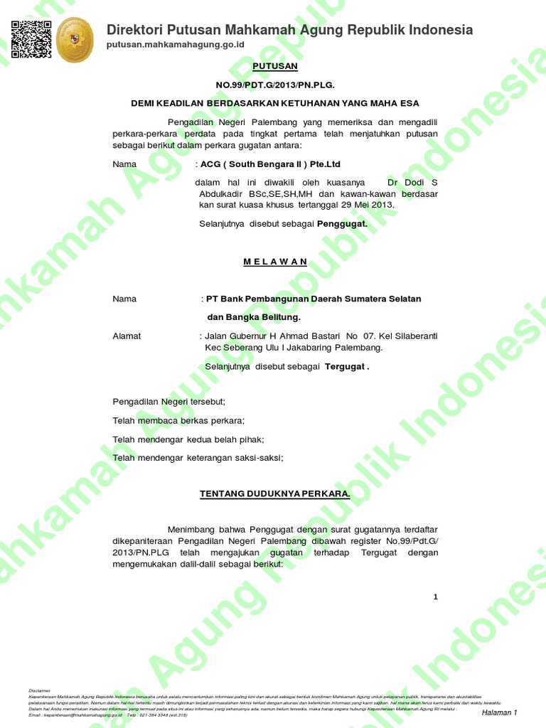 Putusan 99 PDT.G 2013 PN - PLG 20230426164602 | PDF