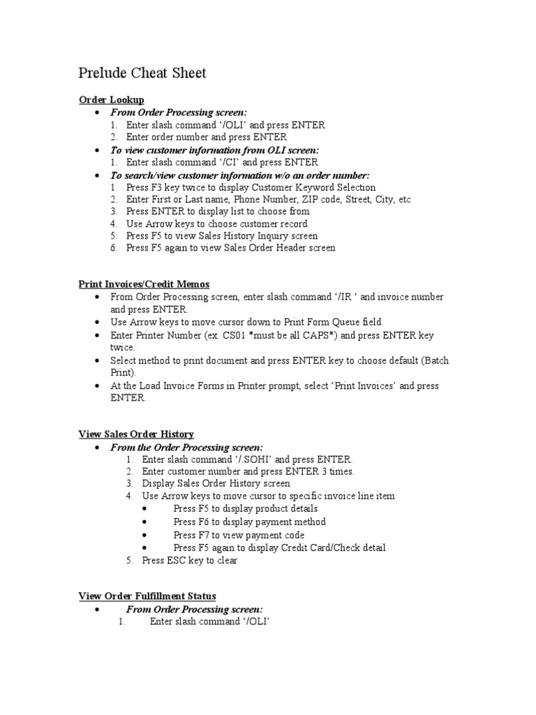 Prelude Cheat Sheet | PDF | Invoice | Computing