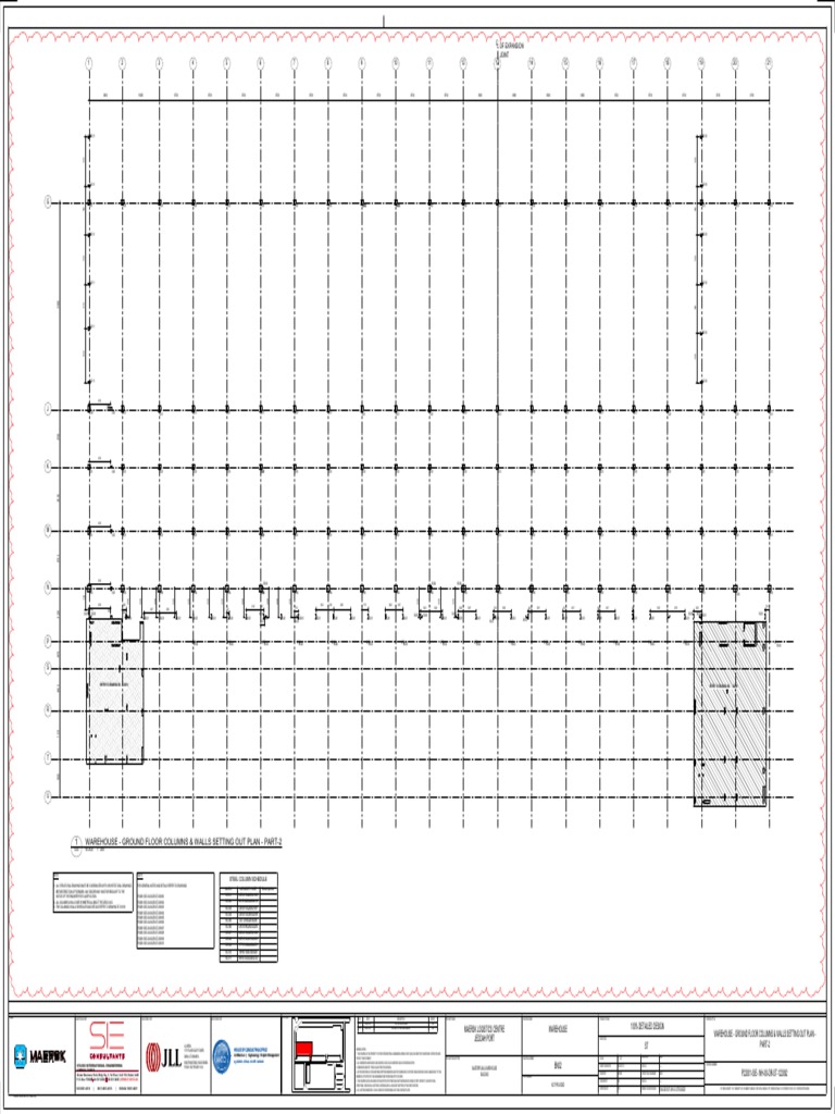 Warehouse - Ground Floor Columns & Walls Setting Out Plan - Part-2 1 ...