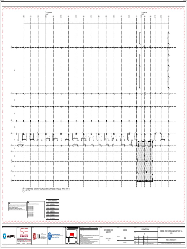 Warehouse - Ground Floor Columns & Walls Setting Out Plan - Part-4 1 | PDF