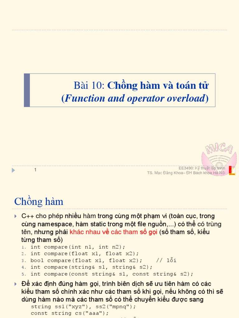 C Function And Operator Overload 2 Pdf 