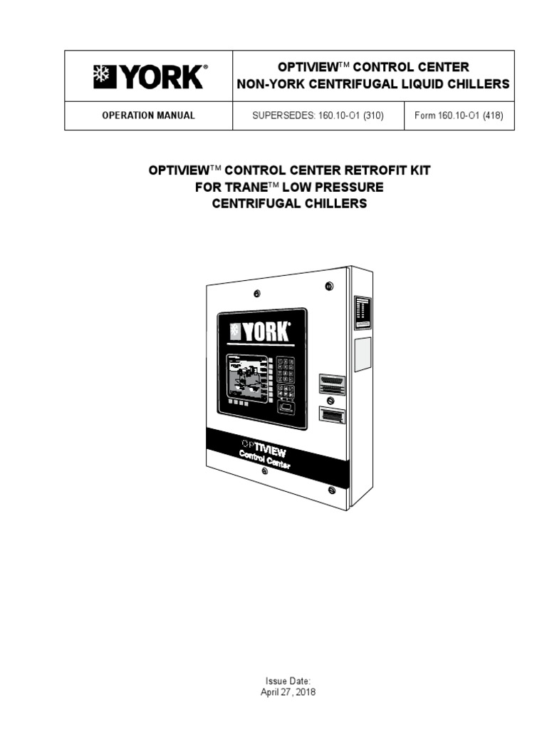 Optiview Control Center Non-York Centrifugal Liquid Chillers | PDF ...