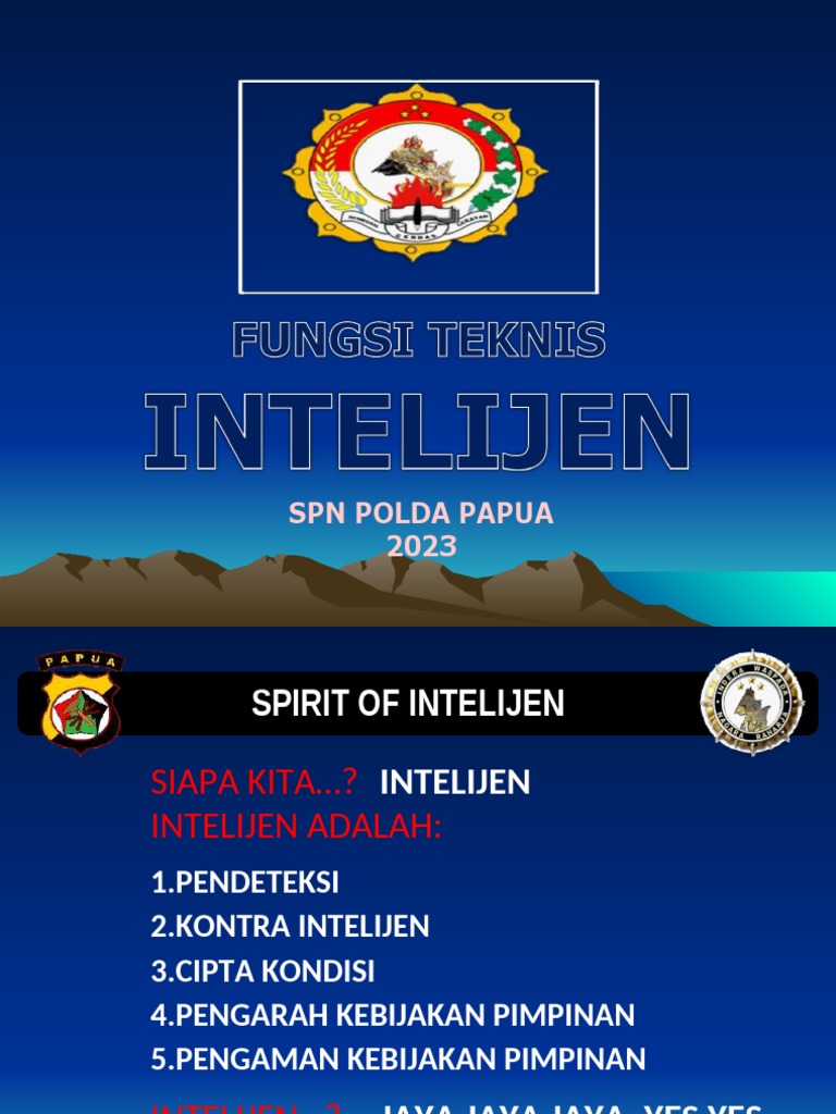 Fungsi dan Pengertian Intelijen Polri | PDF