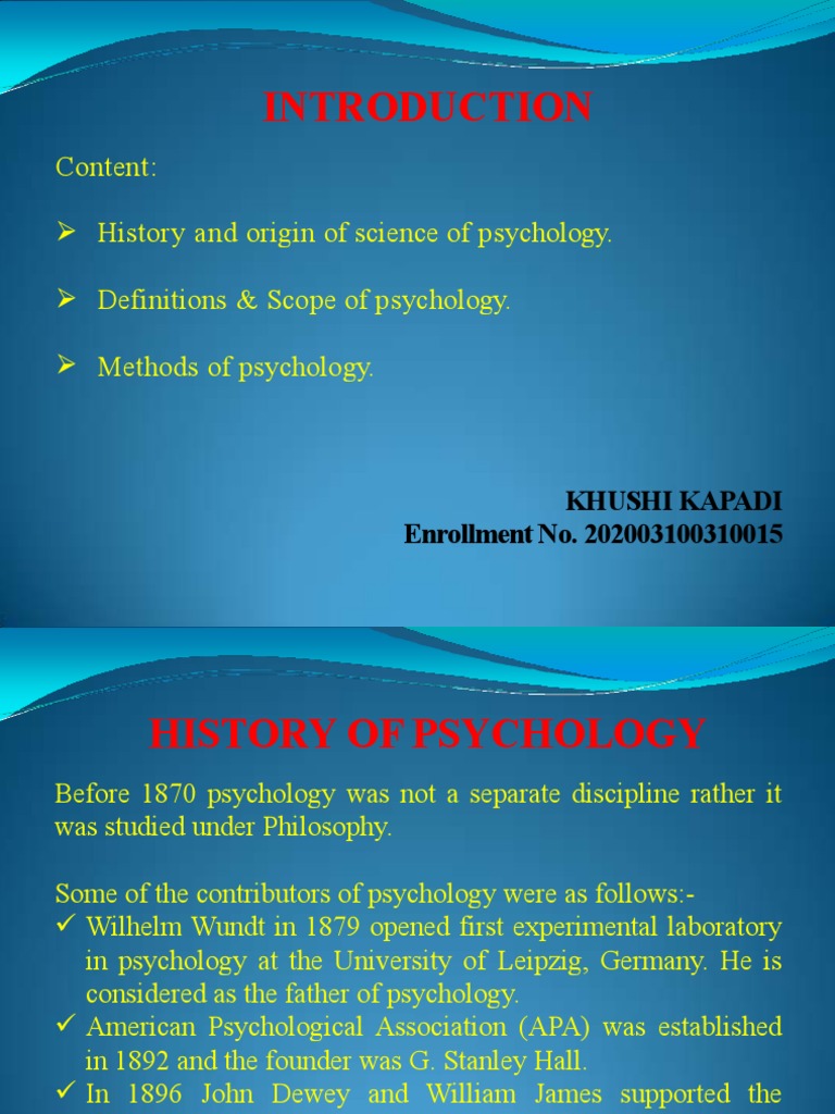 Psychology Pdf Psychology Thought